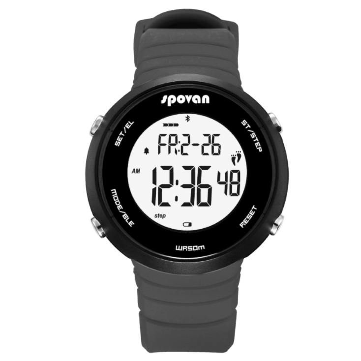 SPOVAN Multi-function Fashion Chronograph Call Reminder Silica Gel Band ...